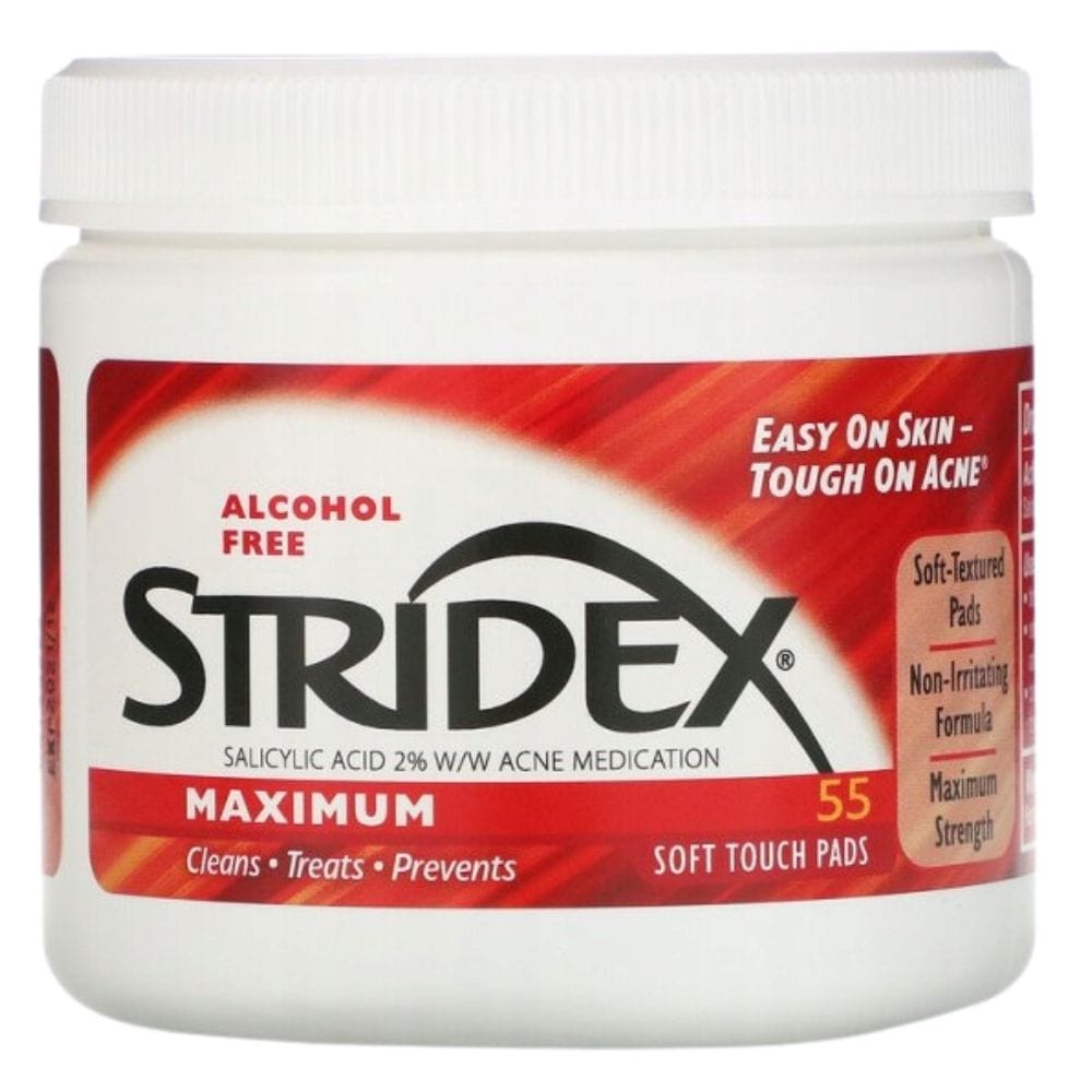 Stridex Maximum Strength Pads for Acne-Prone Skin - 55 Pieces – Medpak